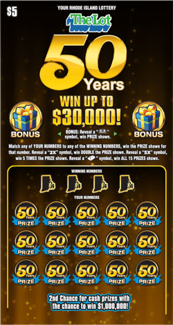 1422 - 50 Years - Rhode Island Lottery