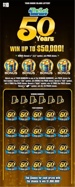 1423 - 50 Years - Rhode Island Lottery