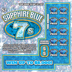 1440 - Sapphire Blue 7s - Rhode Island Lottery